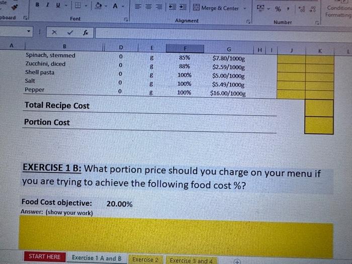 Solved EXERCISE 1 A: Adjust AP prices into EP prices where | Chegg.com