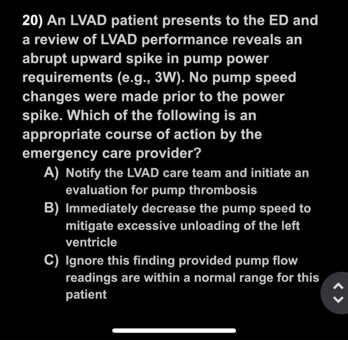 Solved 10) Which of the following best characterizes LVAD | Chegg.com