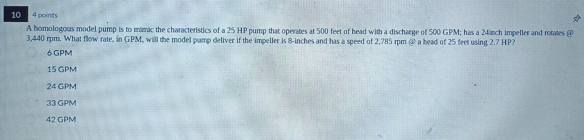 Solved A homologous model pump is to mimic the | Chegg.com