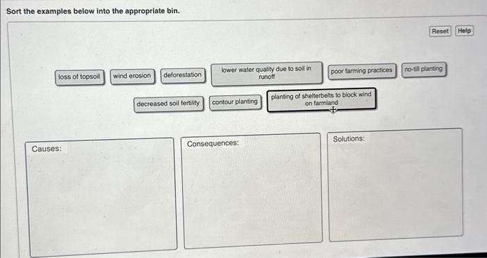 Solved Sort the examples below into the appropriate bin. | Chegg.com
