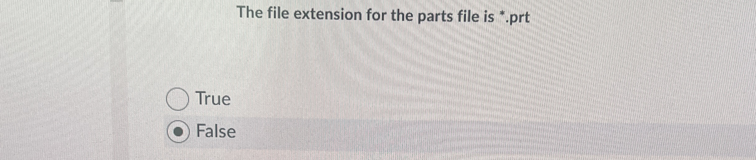 Solved The file extension for the parts file is | Chegg.com
