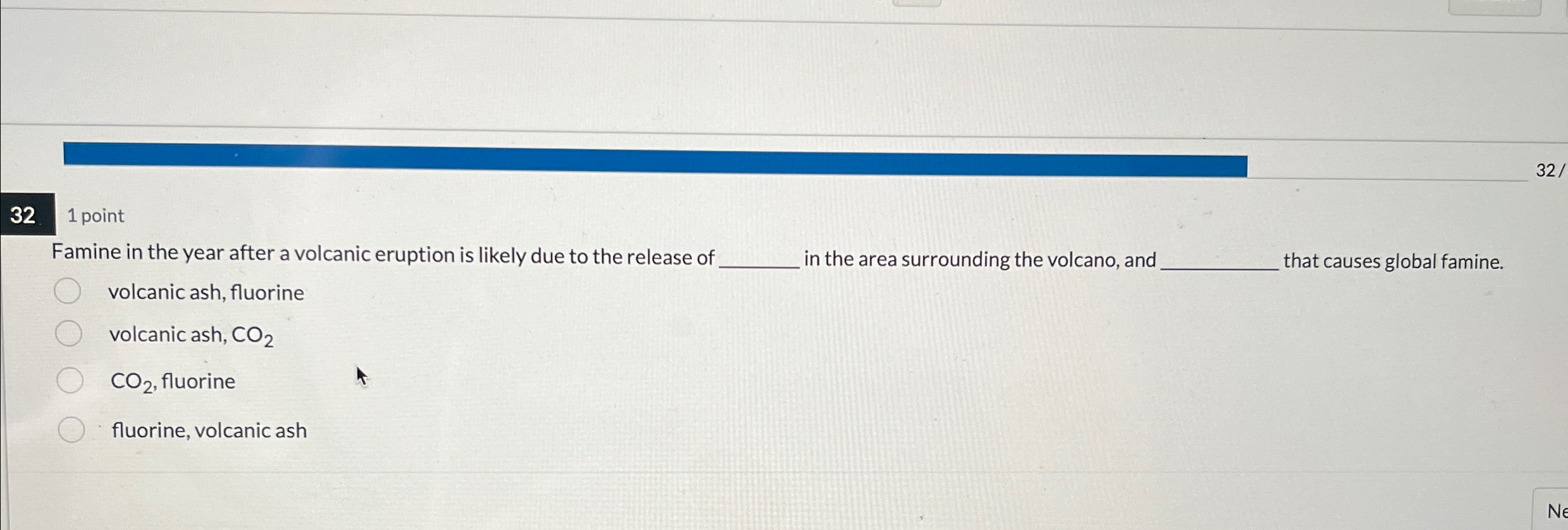Solved 321 ﻿pointFamine in the year after a volcanic | Chegg.com