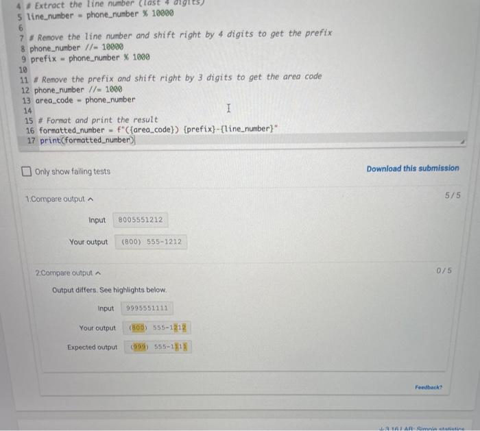 Solved Hint Use % lo get the desired rightmost digits. Ex: | Chegg.com
