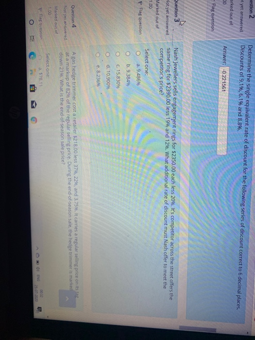 Solved mestion 2 Determine the single equivalent rate of | Chegg.com