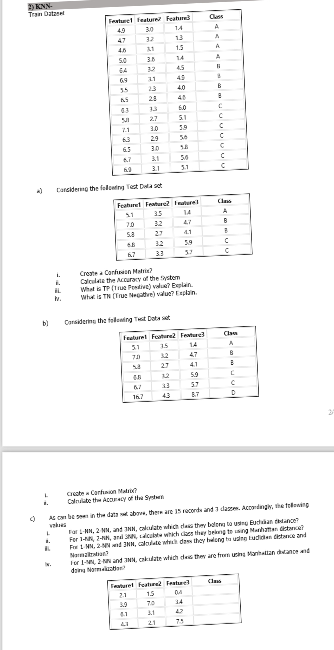 Solved KNN-Train | Chegg.com
