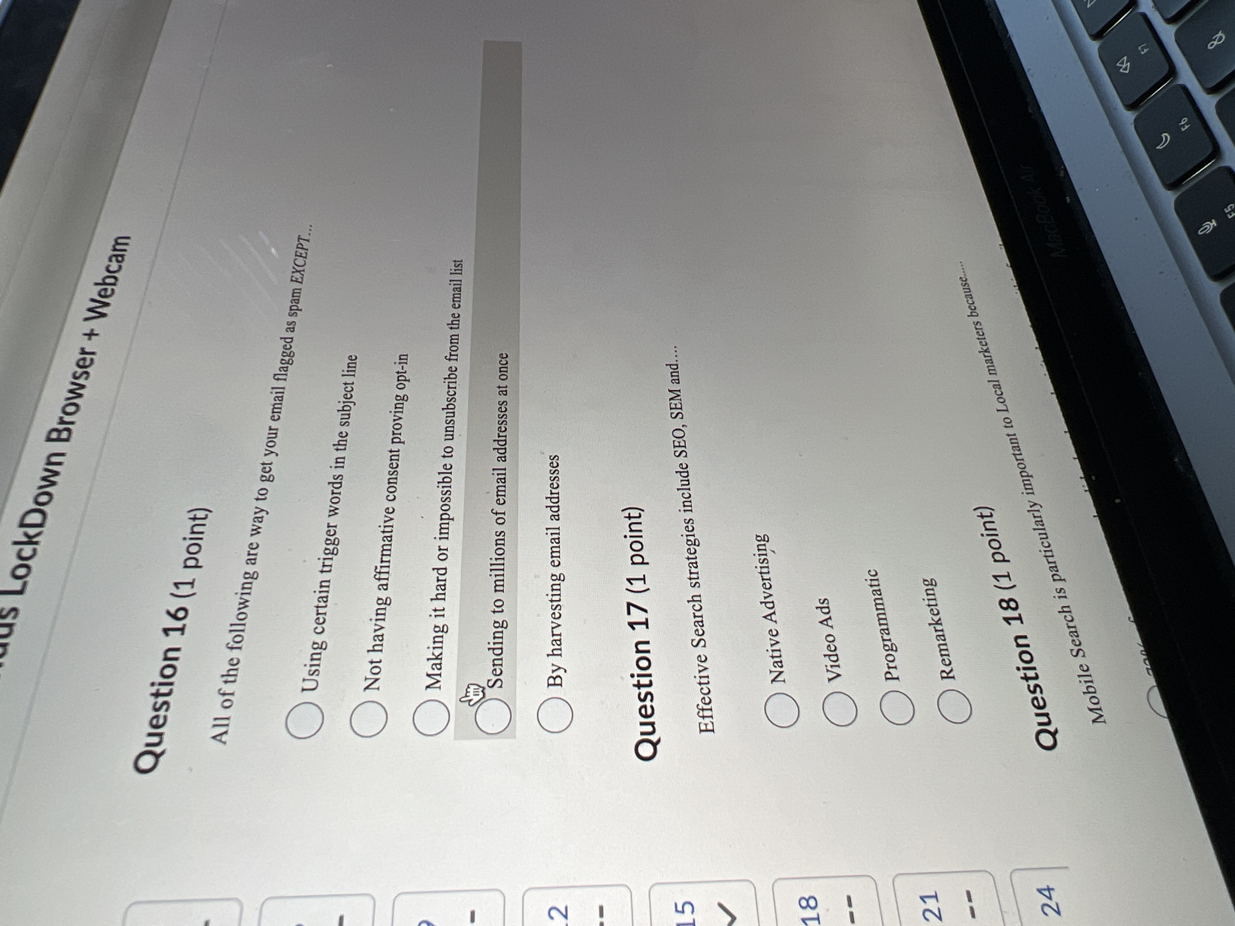 Solved Question 16 (1 ﻿point)All of the following are way to | Chegg.com