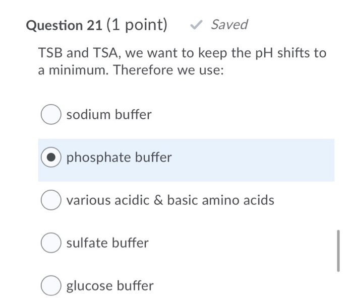 Solved Question 21 (1 point) Saved TSB and TSA, we want to | Chegg.com