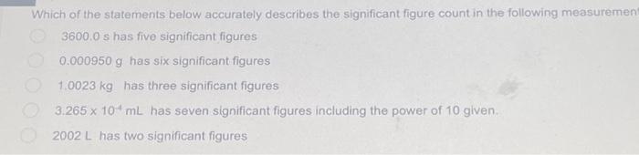 Solved Which of the statements below accurately describes | Chegg.com