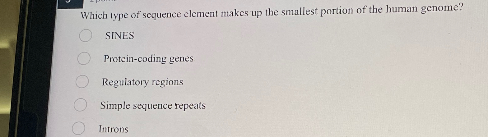 Solved Which type of sequence element makes up the smallest | Chegg.com