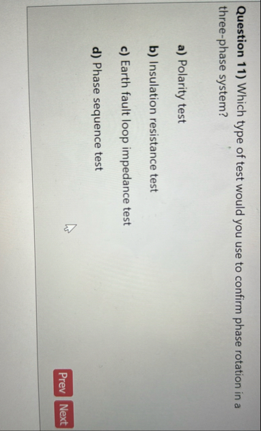Solved Question 11) ﻿Which type of test would you use to | Chegg.com