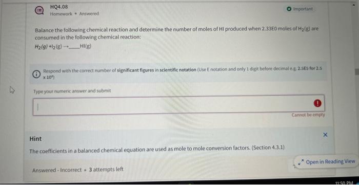 Solved In the following chemical reaction between H2 and Cl2 | Chegg.com