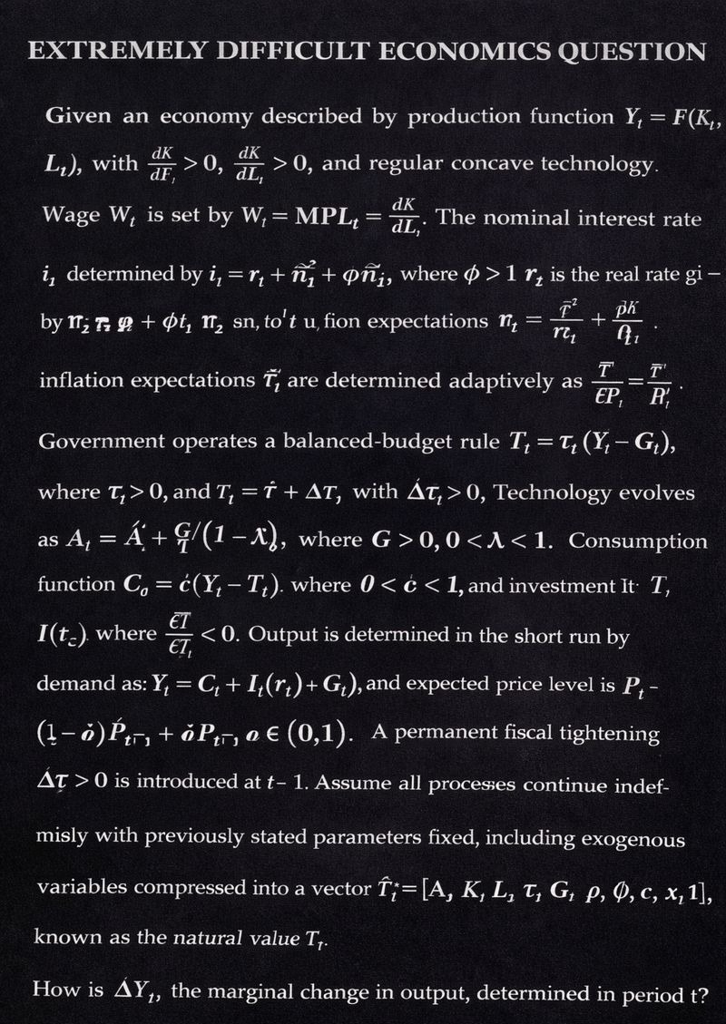 Solved EXTREMELY DIFFICULT ECONOMICS QUESTIONGiven an | Chegg.com