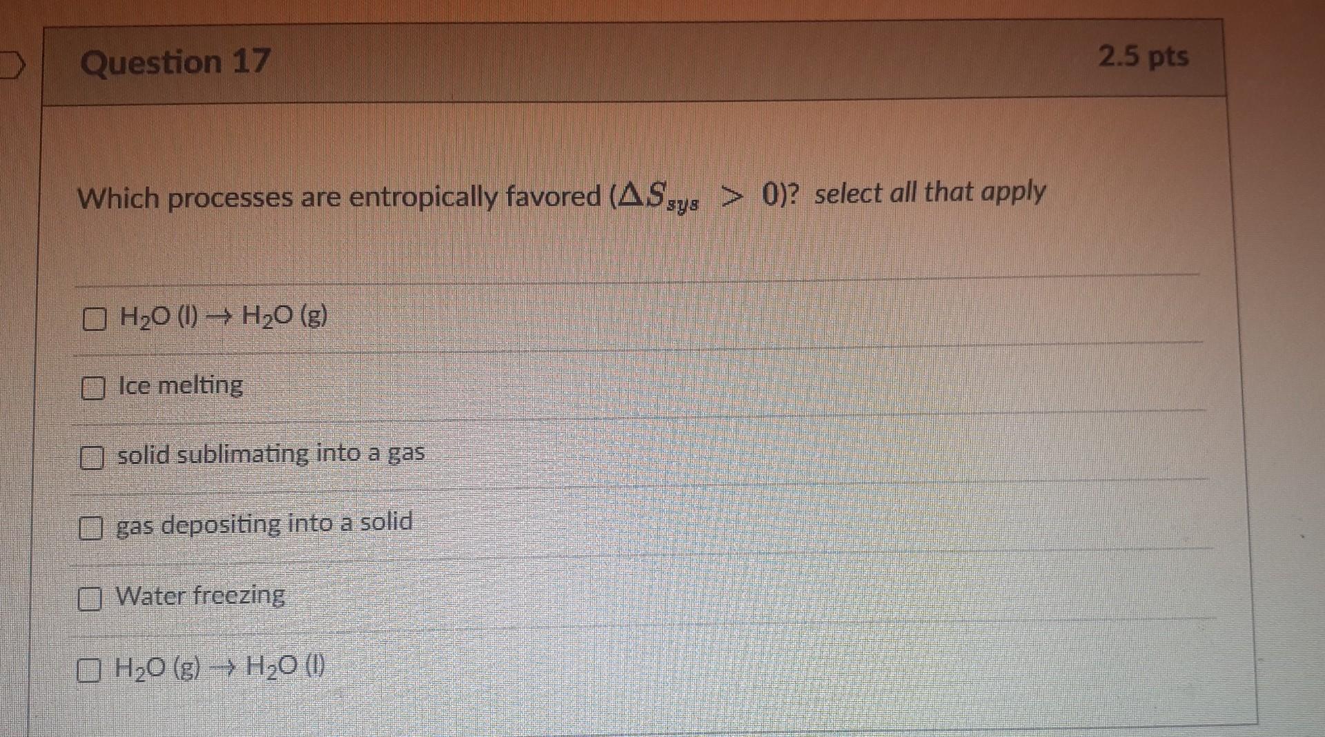 Solved For water, ΔHfus0=6.007 kJ/mol. What is the standard | Chegg.com