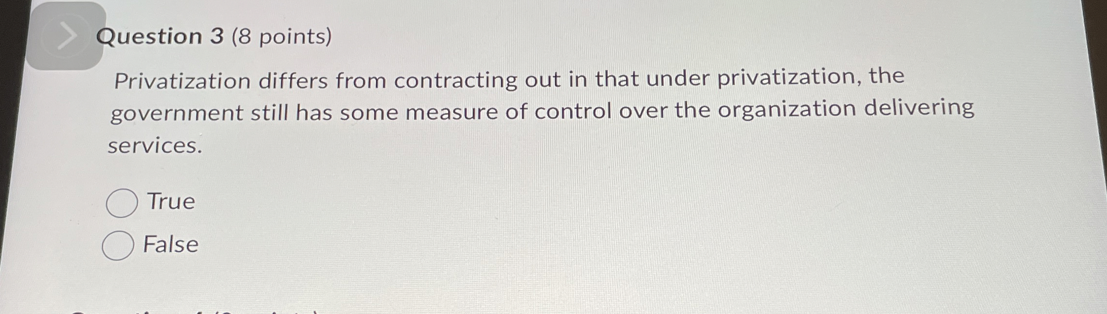 Solved Question 3 8 ﻿pointsprivatization Differs From 4925