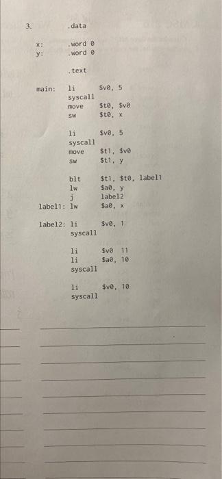 Solved Consider The Three Mips Assembly Programs Shown Look 