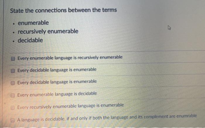 Solved State the connections between the terms D . | Chegg.com
