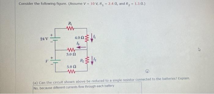 Solved Consider the following figure. (Assume V = 10 V, R, = | Chegg.com