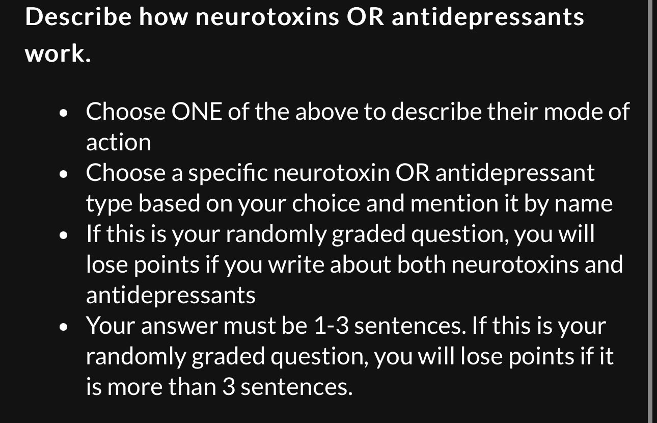Solved Describe how neurotoxins Work.describe their mode of | Chegg.com