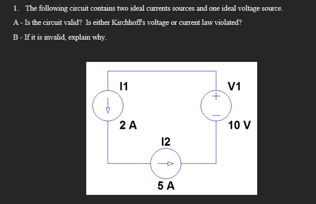 Solved The following circuit contains two ideal currents | Chegg.com