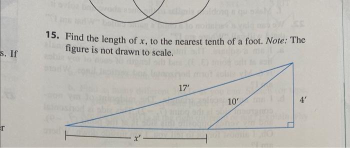 [Solved]: 5. Find the length of x, to the nearest tenth of