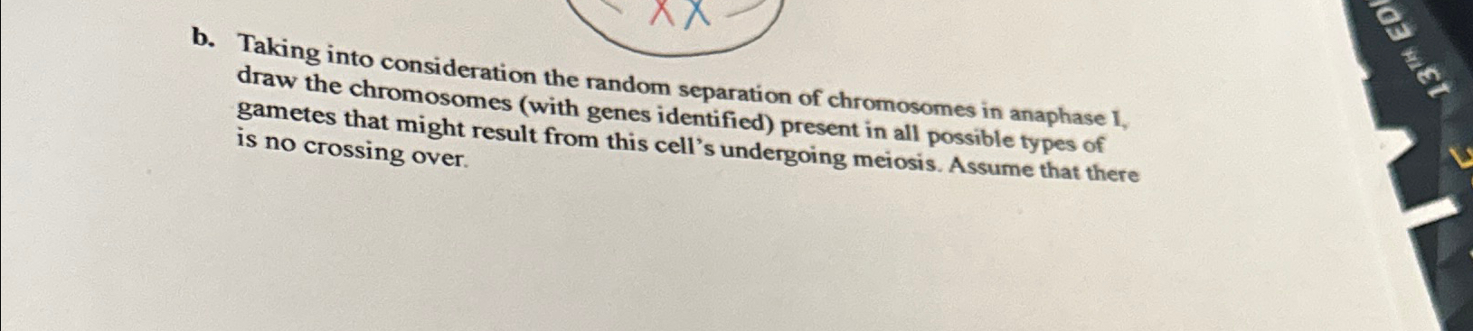 Solved b. ﻿Taking into consideration the random separation | Chegg.com