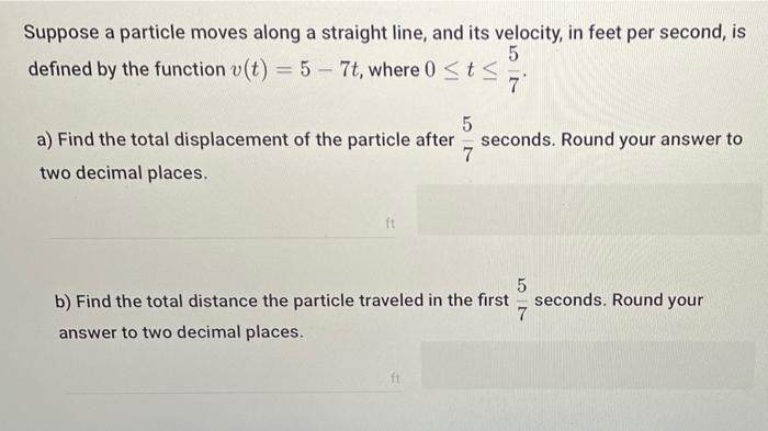 Solved Suppose a particle moves along a straight line, and | Chegg.com