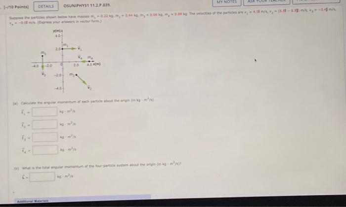 Solved - [-/10 Points] DETAILS ma Suppose the particles | Chegg.com