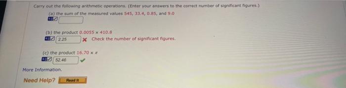Solved Carry out the following arithmetic operations. (Enter | Chegg.com