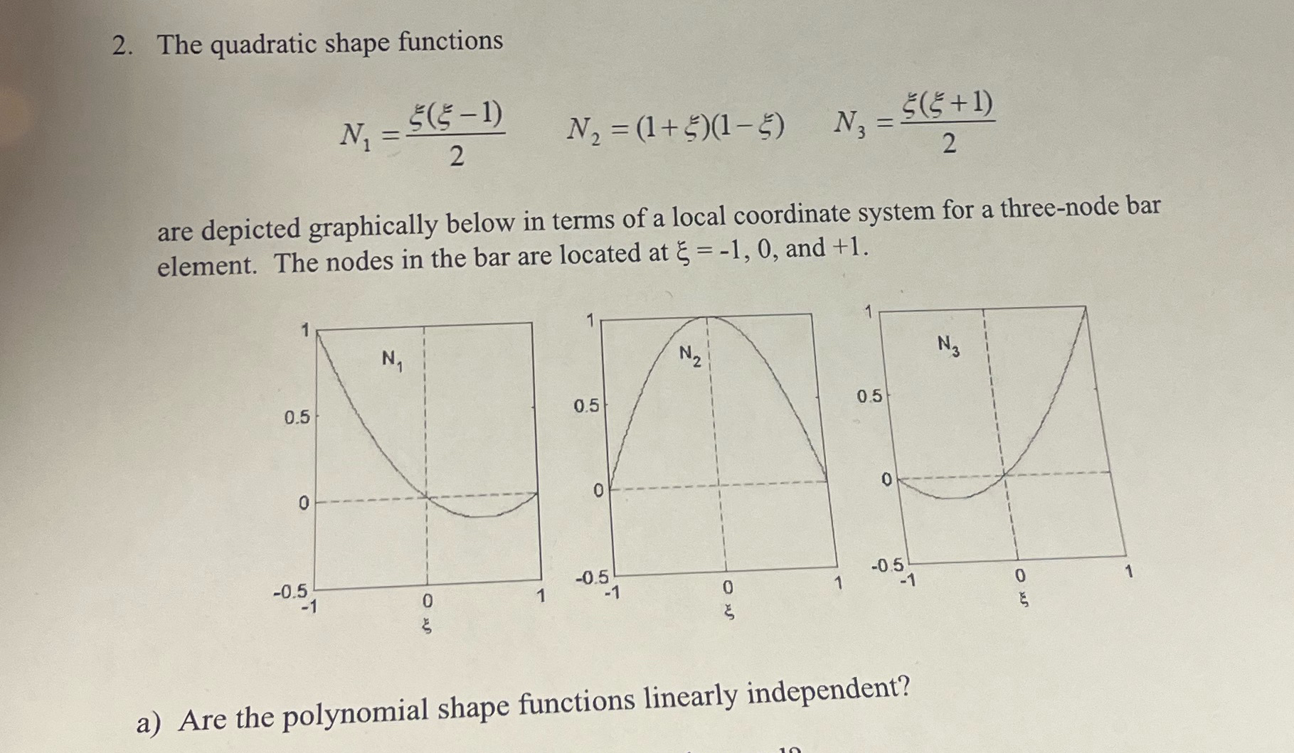 Solved The Quadratic Shape