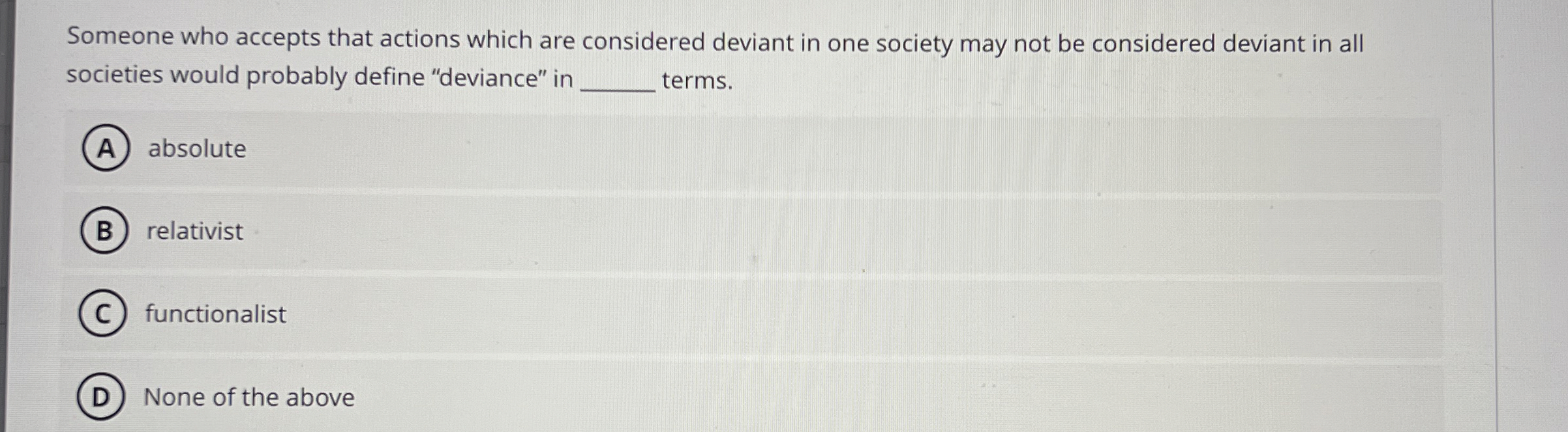 Solved Someone who accepts that actions which are considered | Chegg.com