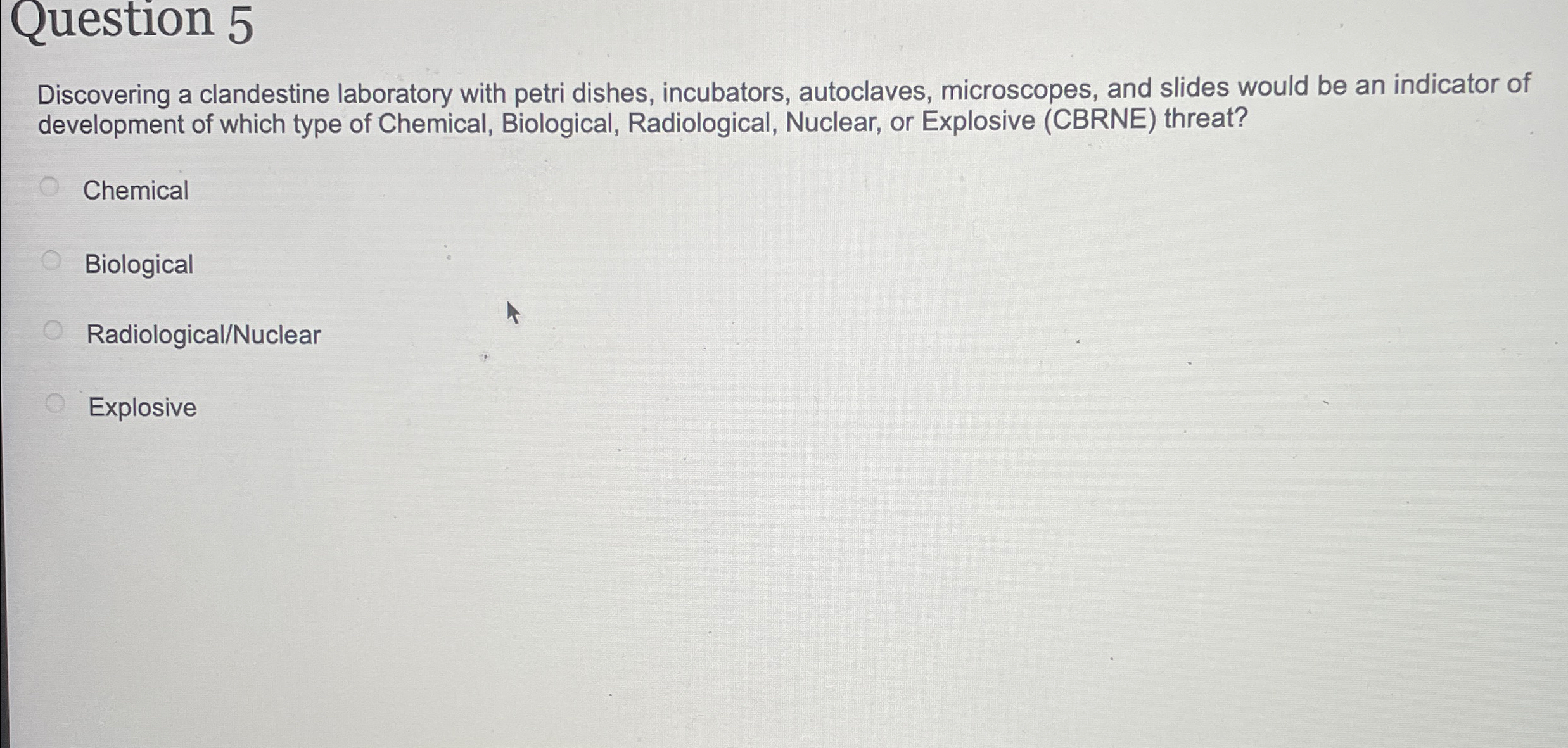 Solved Question 5Discovering a clandestine laboratory with | Chegg.com