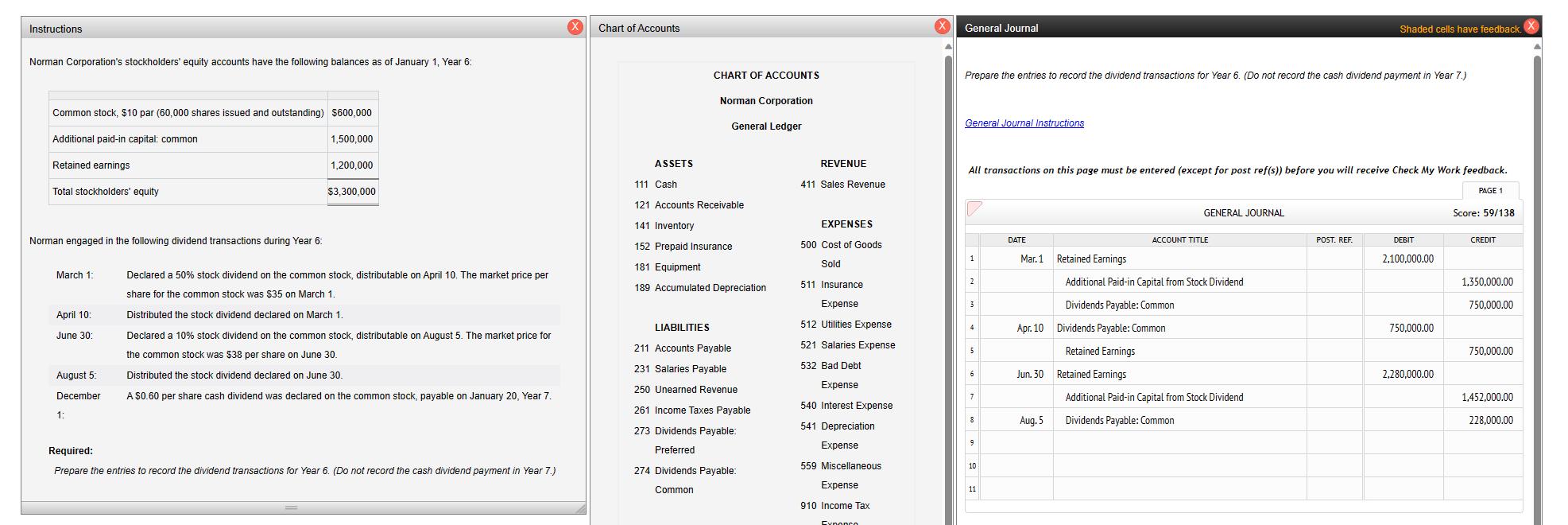 Solved Prepare the entries to record the dividend | Chegg.com