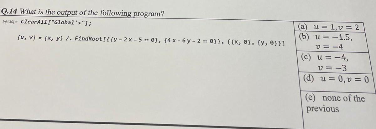 Solved Q.14 What is the output of the following program? | Chegg.com