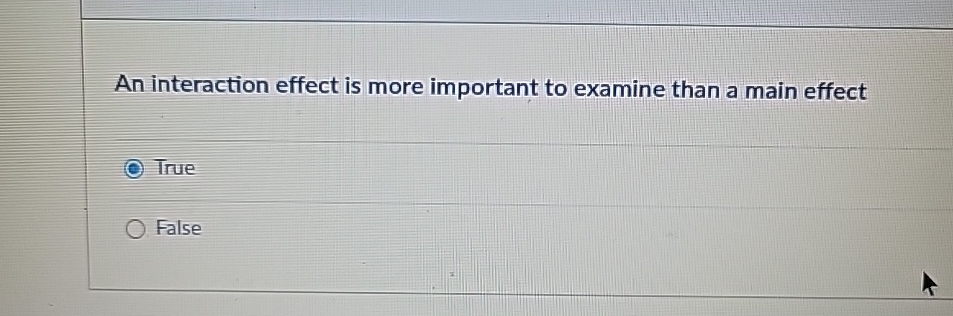 Solved An interaction effect is more important to examine | Chegg.com