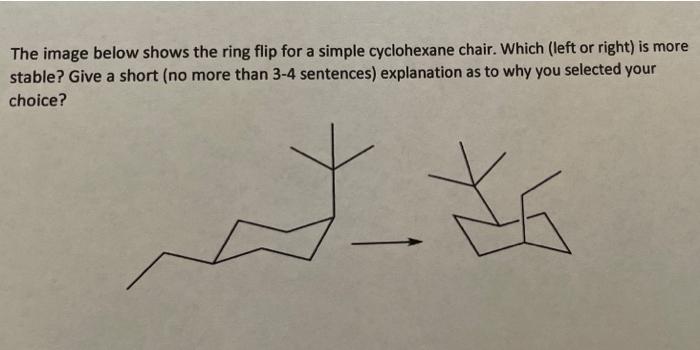 Solved The image below shows the ring flip for a simple | Chegg.com
