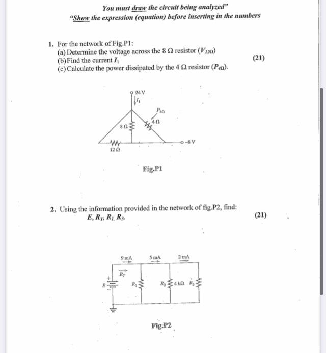 Solved circuit analysis | Chegg.com