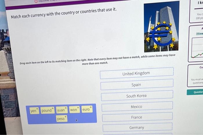 Solved Match each currency with the country or countries | Chegg.com