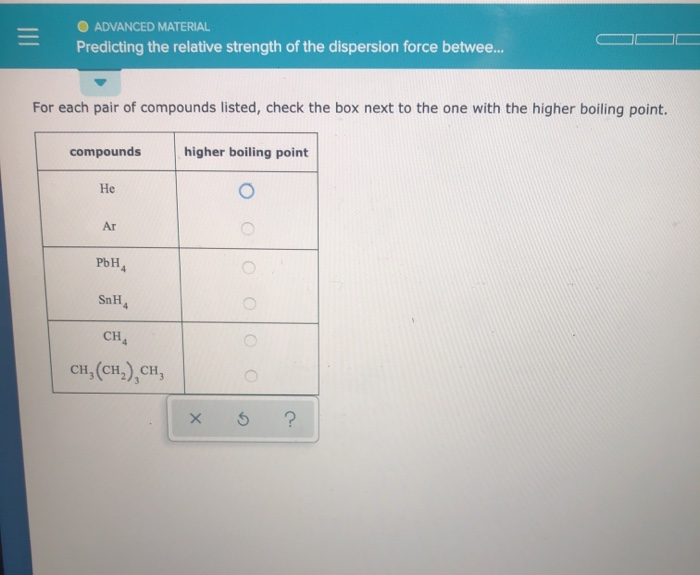 Solved O ADVANCED MATERIAL Predicting the relative strength | Chegg.com