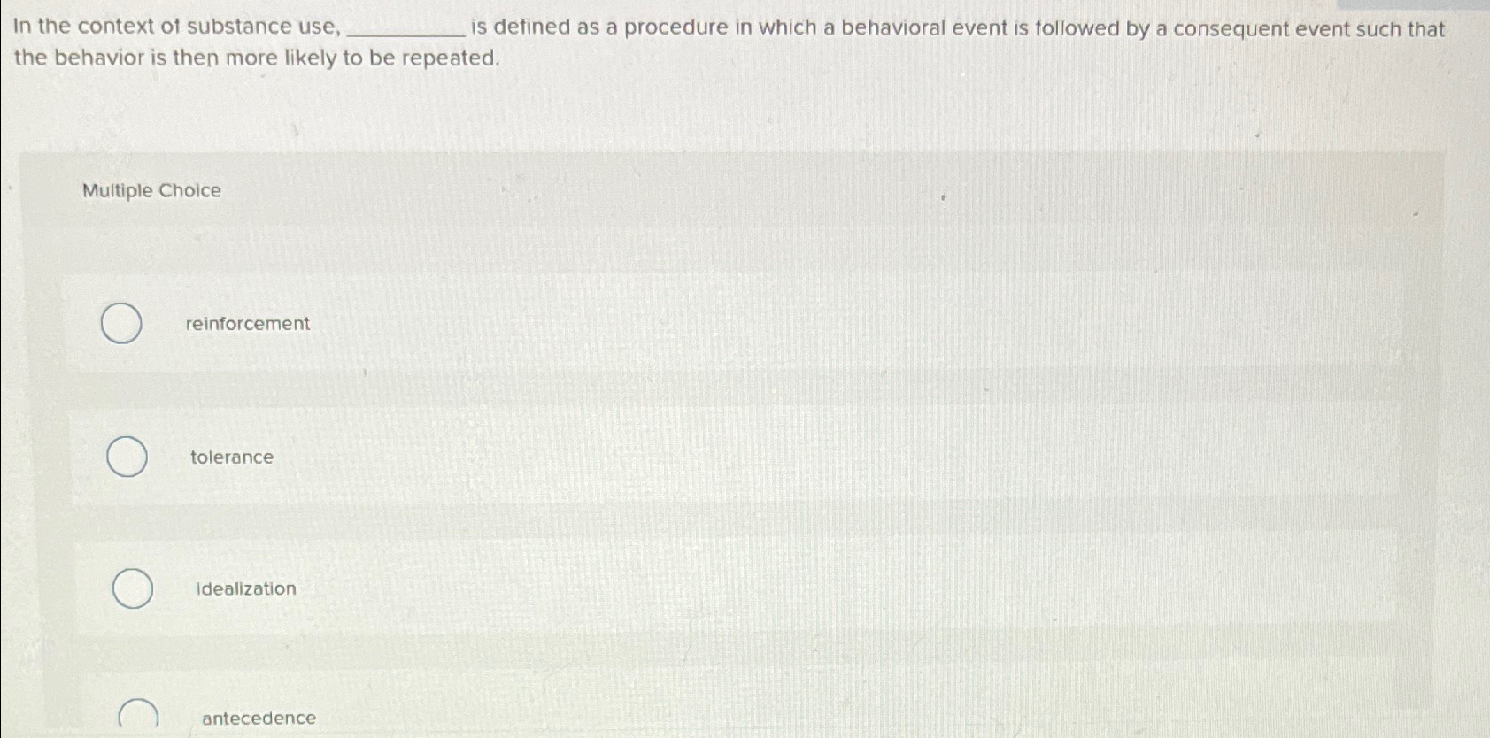 Solved In the context of substance use, s detined as a | Chegg.com