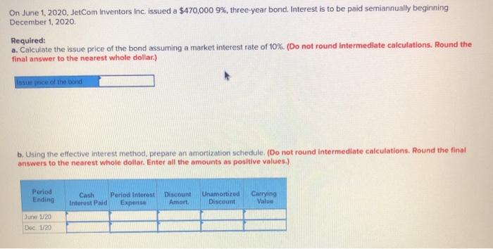 Solved On June 1, 2020, JetCom Inventors Inc issued a | Chegg.com