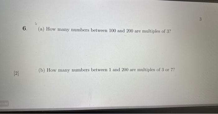 Solved (a) How many numbers between 100 and 200 are | Chegg.com