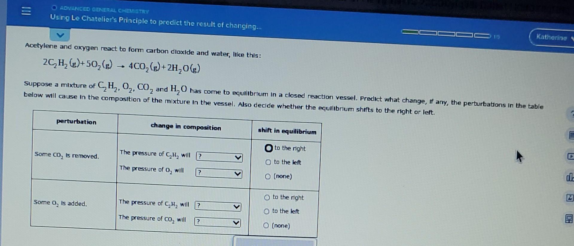 Solved Using Le Chatelier's Principle to predict the result | Chegg.com