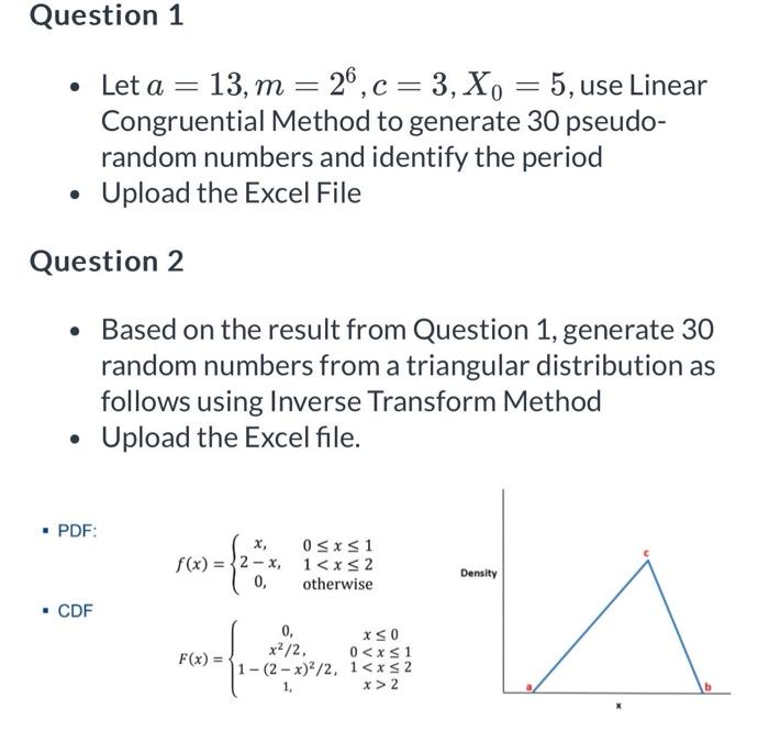 Solved - Let a=13,m=26,c=3,X0=5, use Linear Congruential | Chegg.com