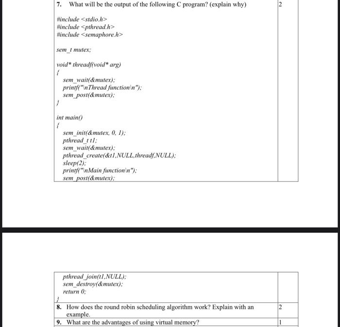 7. What will be the output of the following C | Chegg.com