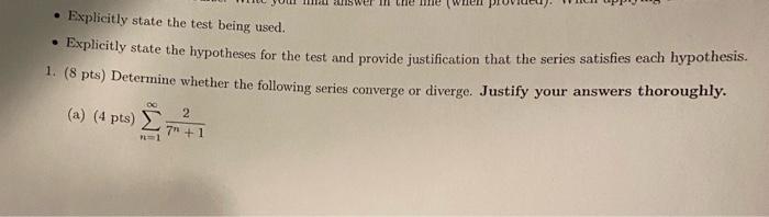 Solved Explicitly state the test being used. - Explicitly | Chegg.com