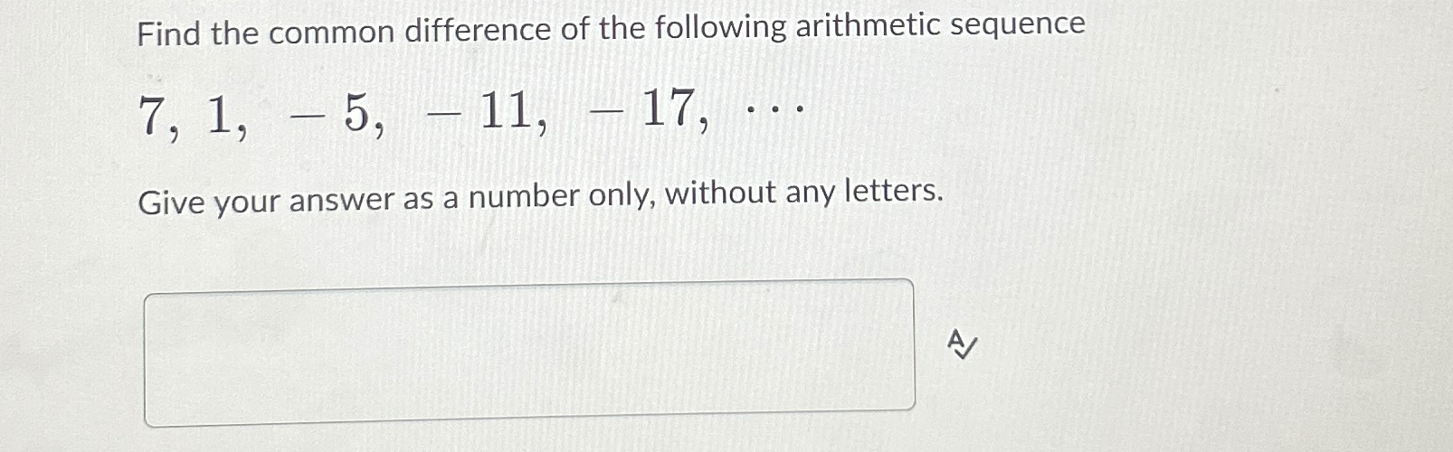 Solved Find the common difference of the following | Chegg.com