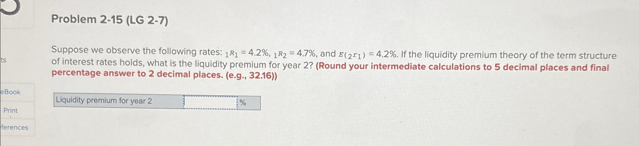 Solved Problem 2-15 (LG 2-7)Suppose we observe the following | Chegg.com