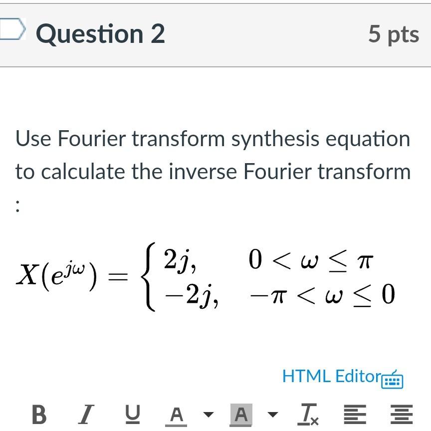 Solved Question 1 5 pts Use Fourier transform analysis | Chegg.com