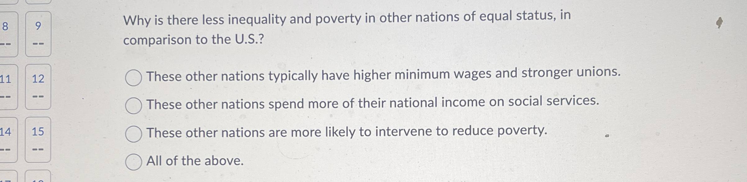 Solved Why is there less inequality and poverty in other | Chegg.com