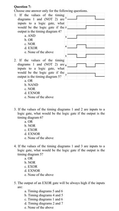 Solved Question 1: Answer the following questions for the | Chegg.com